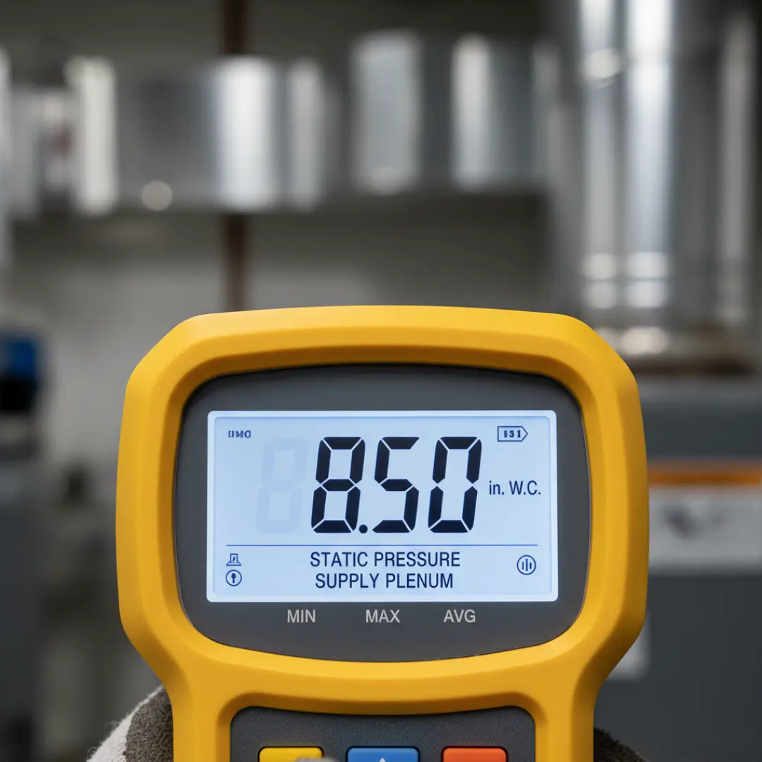 How often to check static pressure in HVAC? | Space Air Duct